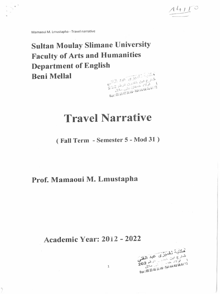 Travel Narrative | PDF
