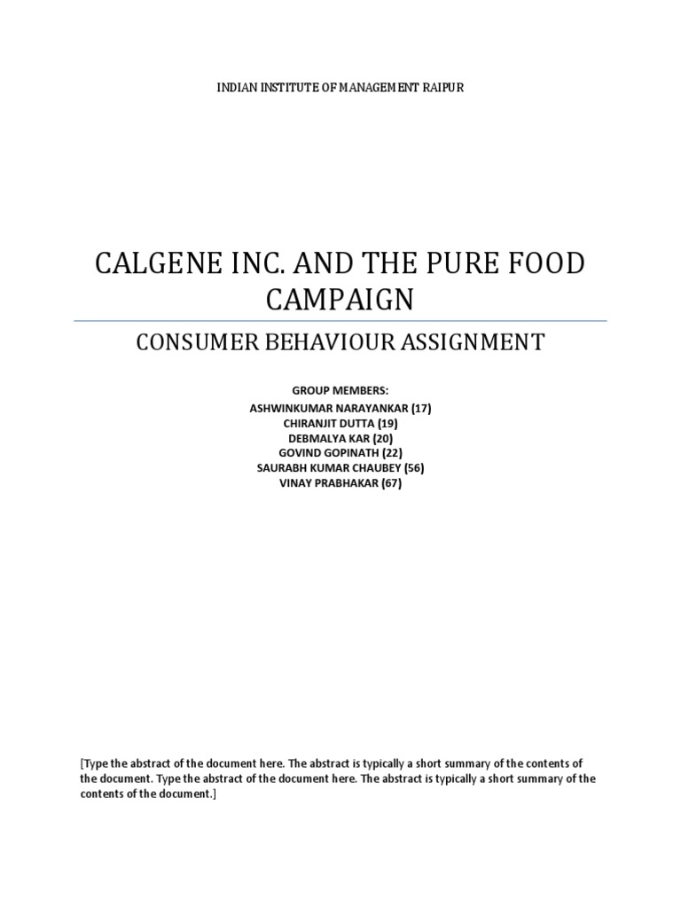 Calgene Inc.'s Marketing Challenges | PDF | Monsanto | Tomato
