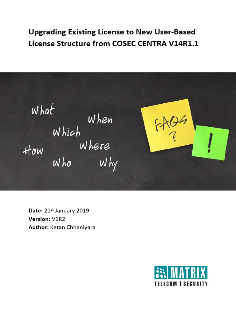 Upgrading Existing License To New User-Based License Structure From ...