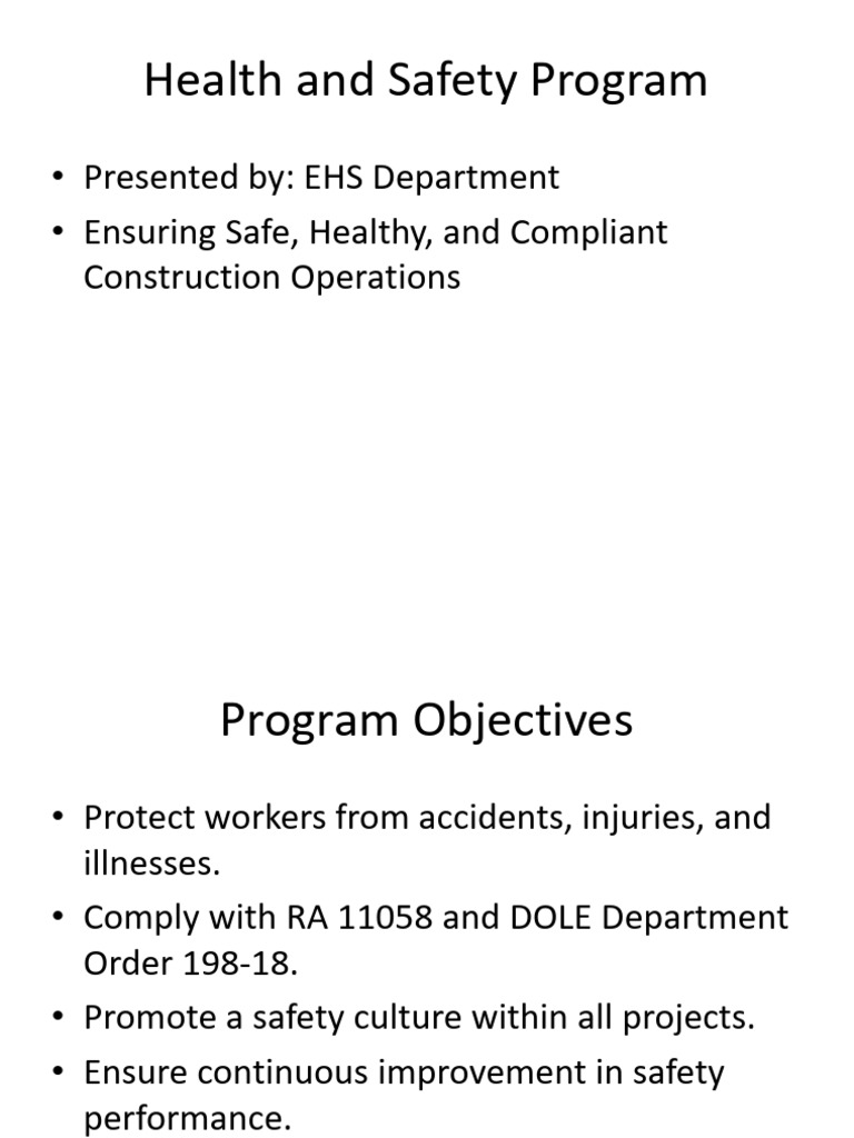 Health and Safety Program | PDF | Occupational Safety And Health | Safety