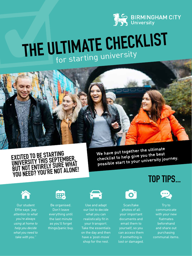 What To Take To Uni Checklist 2021 132677106299610515 | PDF | Clothing