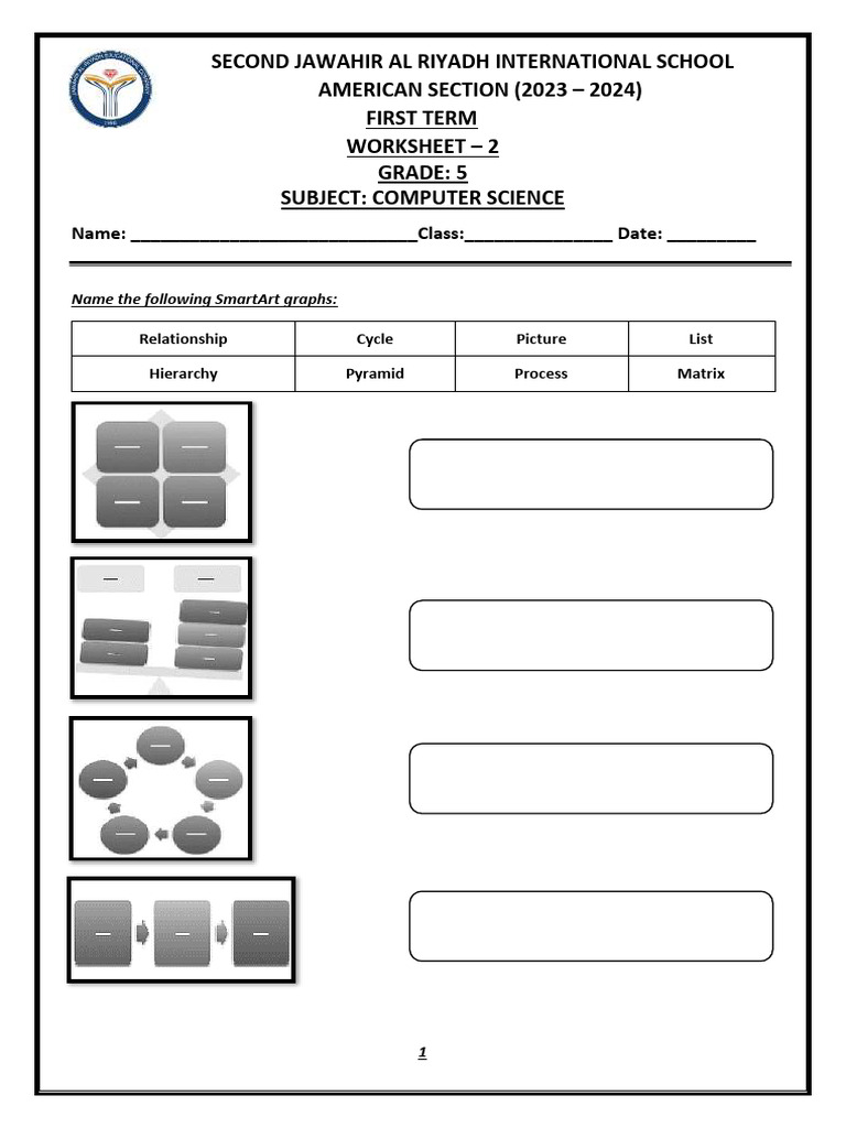 Grade 5 Computer Science Worksheet | PDF