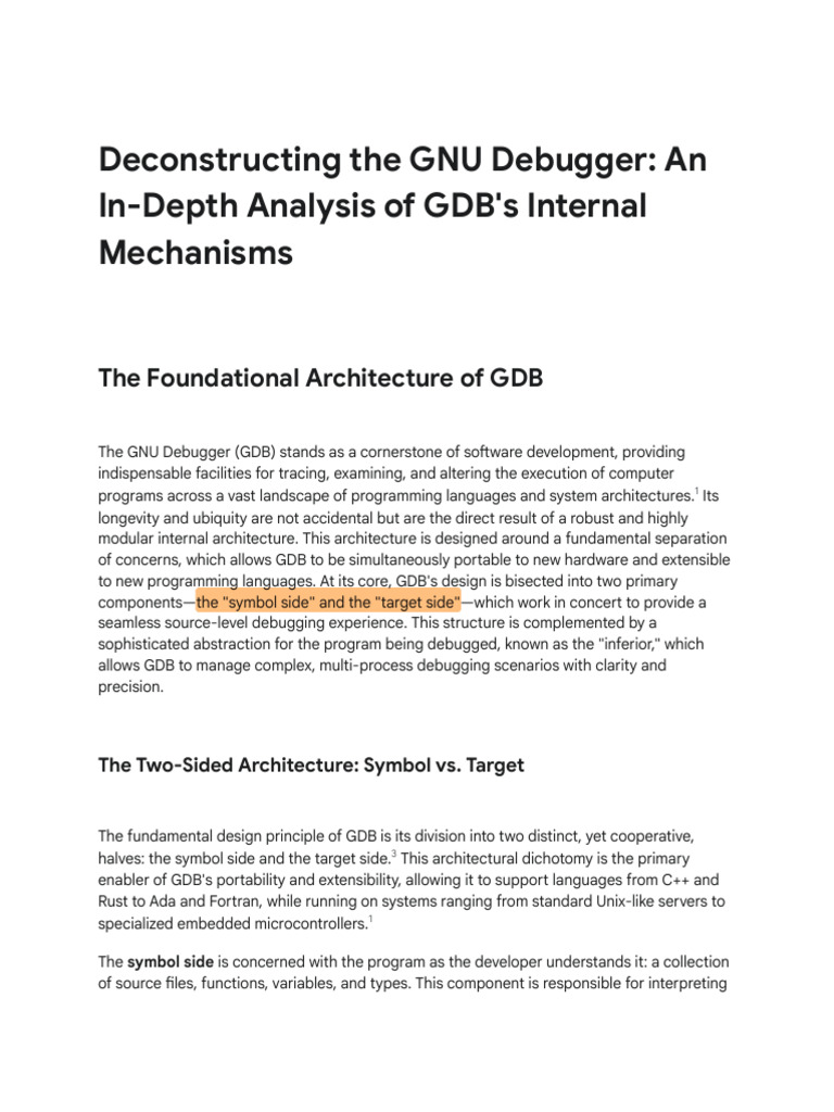 Understanding GDB Debugging Mechanisms | PDF | Computer Program ...
