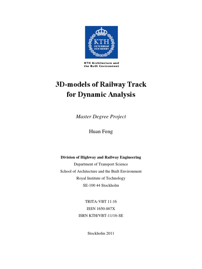 3D-Models of Railway Track For Dynamic Analysis | PDF