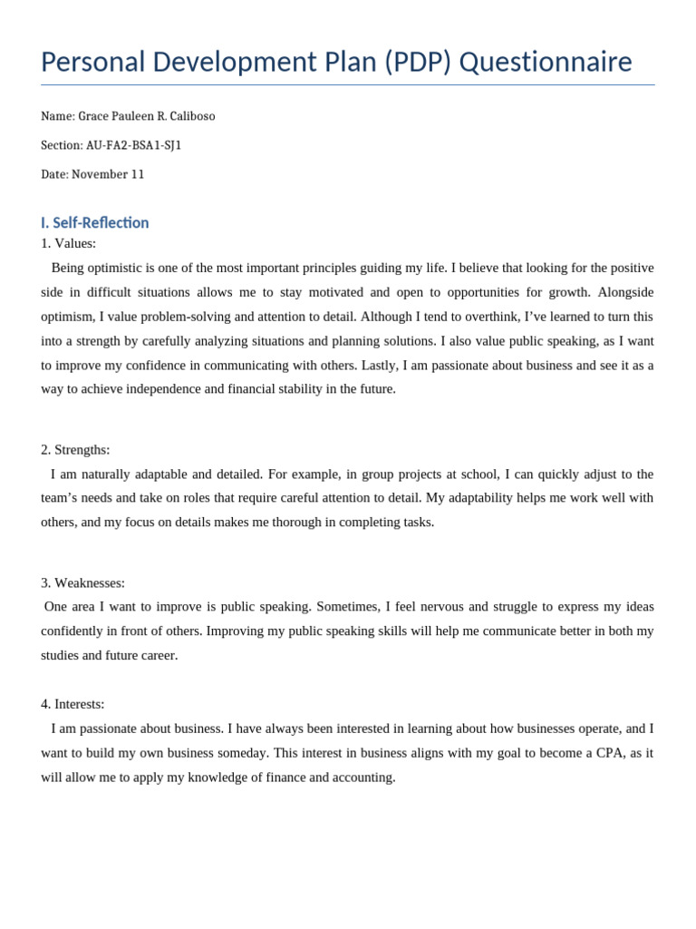 Gen 002 P3 Exam - Personal Development | PDF | Certified Public ...