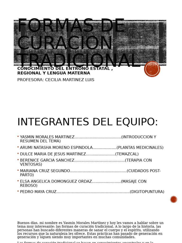 Curación Tradicional: Prácticas y Beneficios | PDF | Masaje | Plantas ...