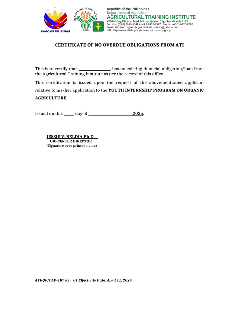 7 Ati-Qf-Pad-187 Rev. 01 Effectivity Date - April 11, 2024 - Form 8 ...