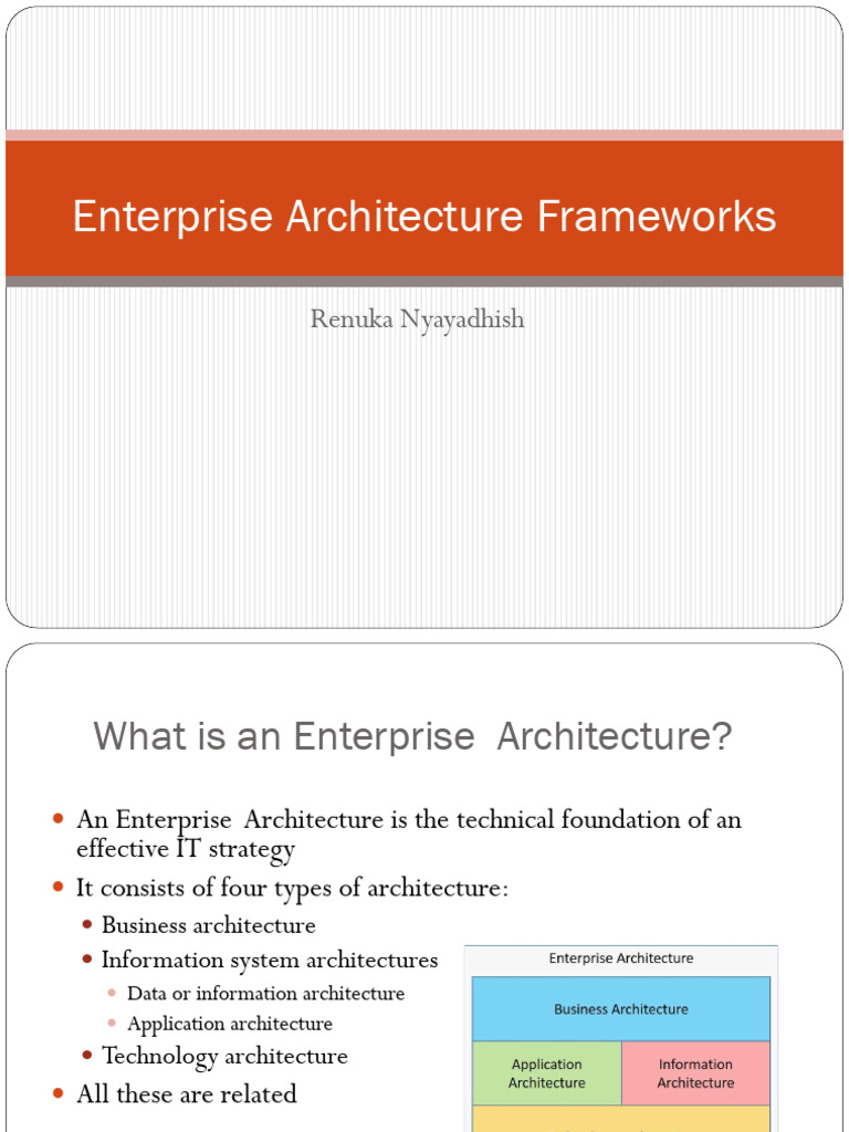 Overview of Enterprise Architecture Frameworks | PDF | Conceptual Model ...