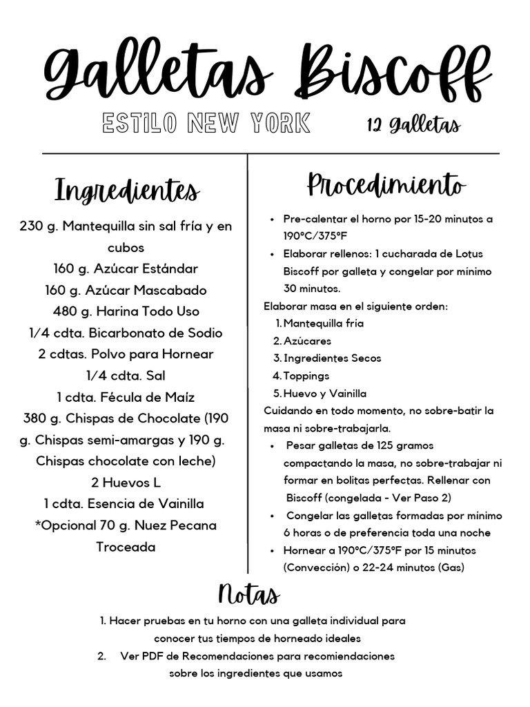 Receta de Galletas Biscoff Caseras | PDF