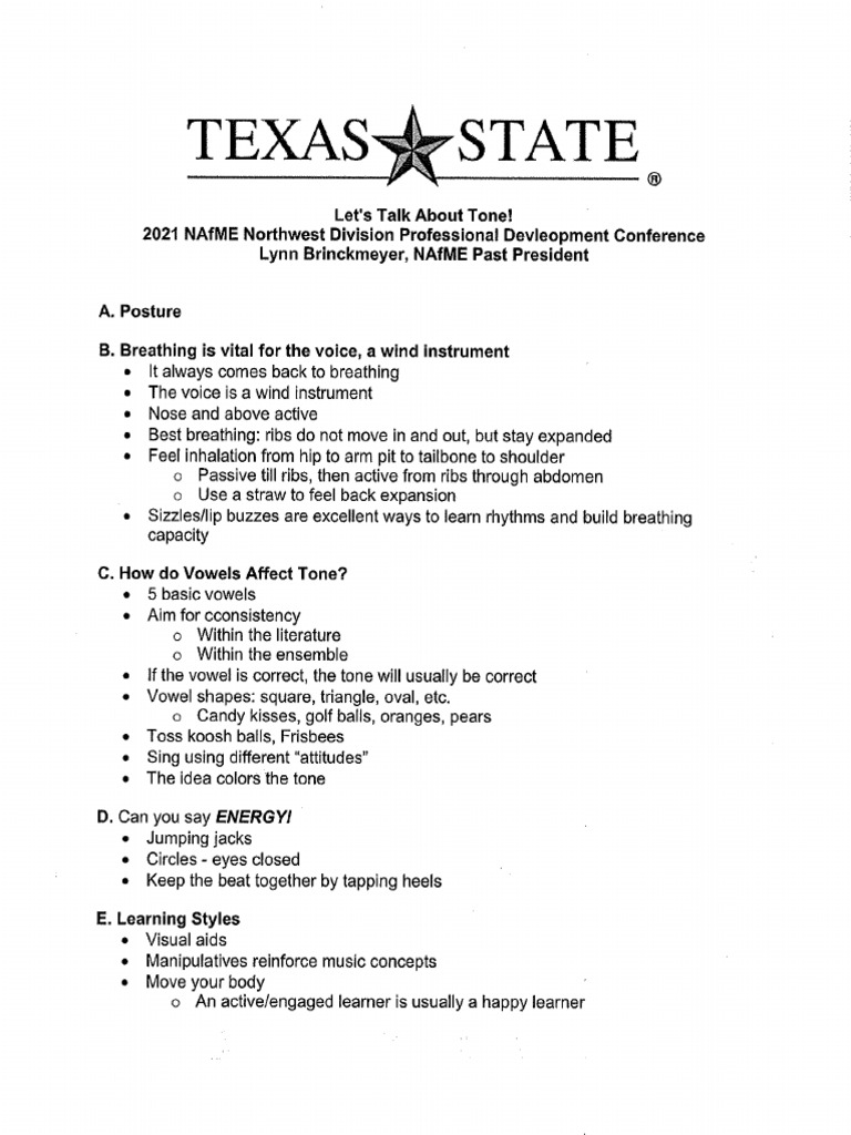 Tone Exercises | PDF