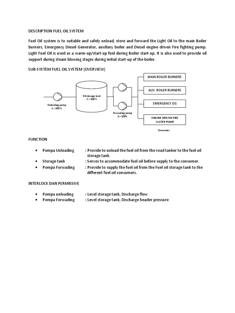 Description Fuel Oil System | PDF