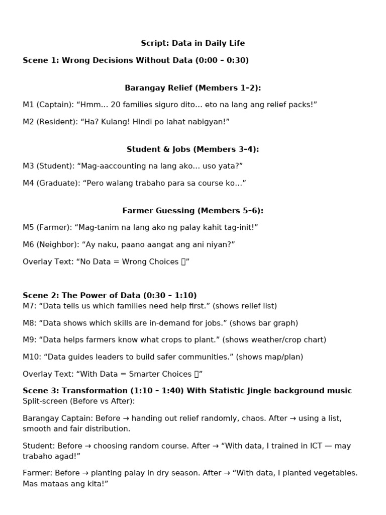 Script Data in Daily Life | PDF
