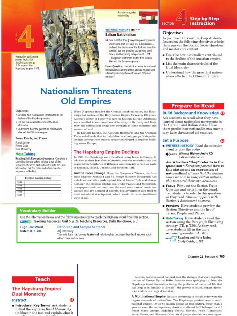 Nationalism Threatens Old Empires | PDF | Austria Hungary | Balkans