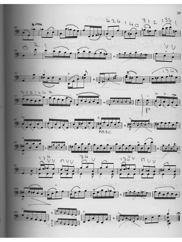 Bach C Major Gigue 2 | PDF