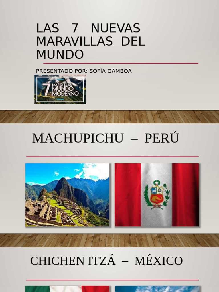 Las 7 Nuevas Maravillas Del Mundo Sofia | PDF