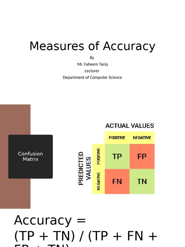 Understanding Accuracy Metrics in ML | PDF | Receiver Operating ...