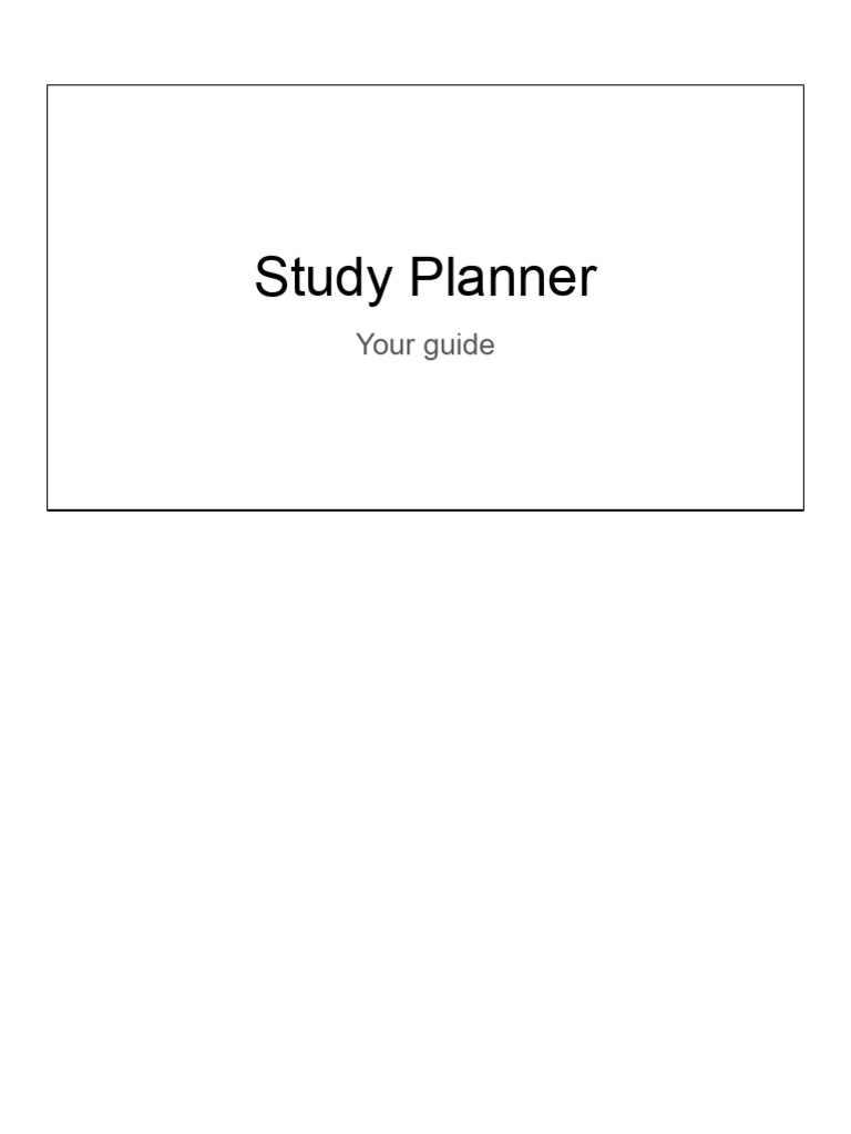 Year 12 Study Planner | PDF