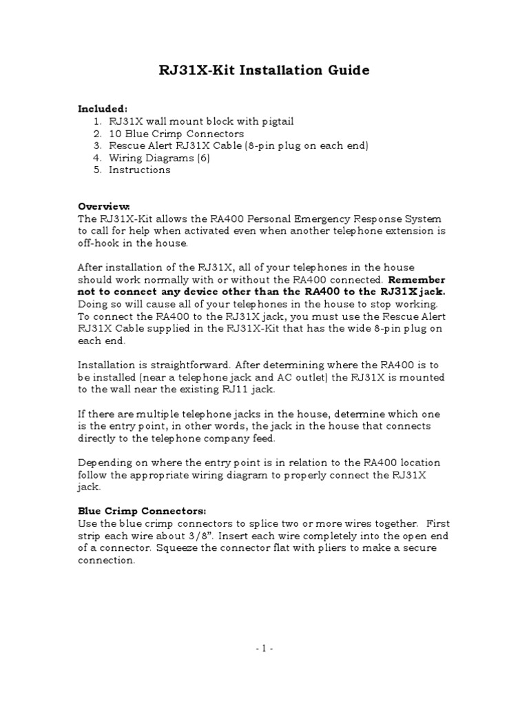 Rj31X Wiring Diagram Collection