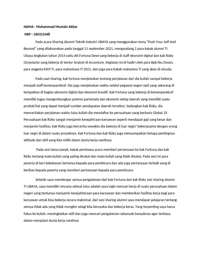 160321048_Muhammad Mustain Akbar (1) | PDF