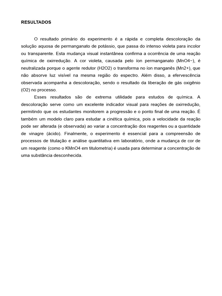 Resultado Primário Do Experimento de Neutralização Da Cor Violeta | PDF ...