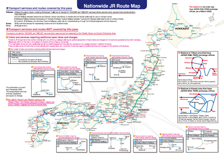 JR Pass Ordinary Content Map | PDF