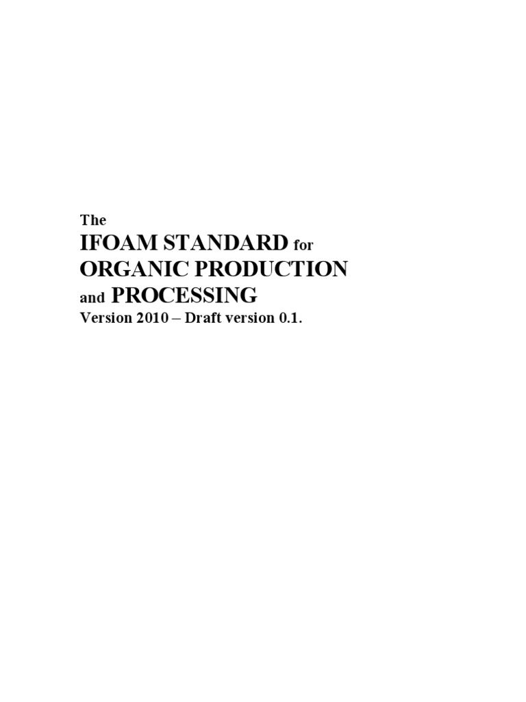 Principles of Organic Agriculture: An Overview of the IFOAM Standard ...