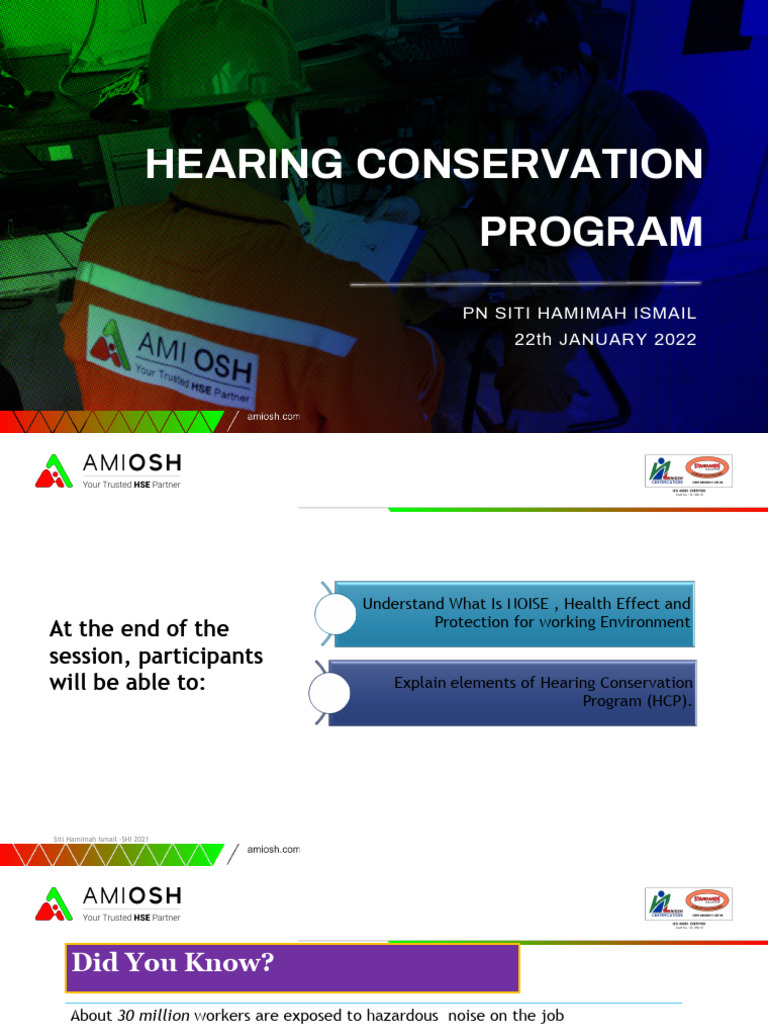 Hearing Conservation Program Overview | PDF | Noise | Workplace