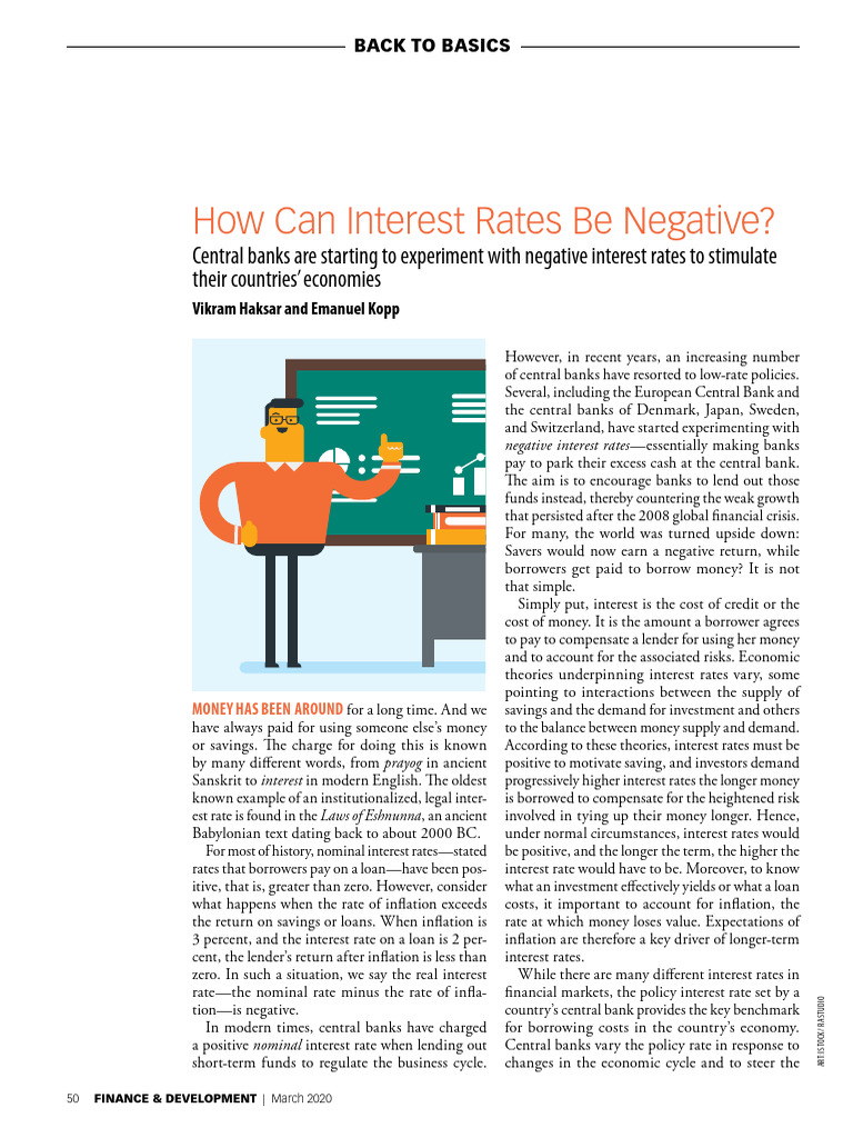What Are Negative Interest Rates Basics | PDF | Interest | Interest Rates