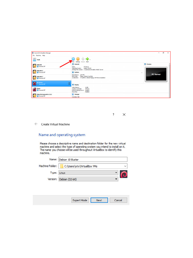 Langkah-Langkah Instalasi Debian 10 Menggunakan Virtual Box | PDF
