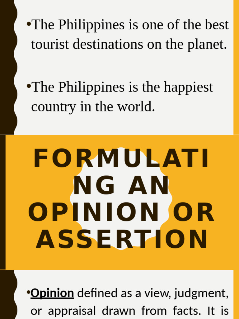 Formulating An Opinion Or Assertion Pdf Empathy Social Psychology 8444
