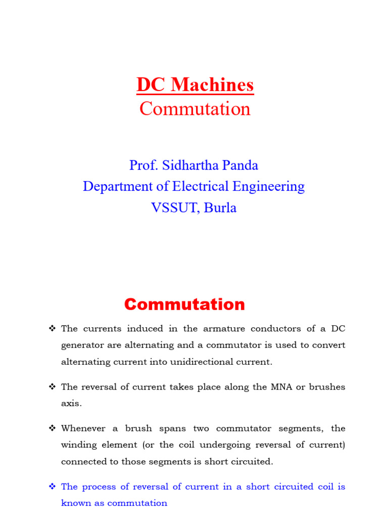 Understanding Commutation in DC Machines | PDF | Inductance | Inductor