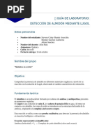 Reacción del Lugol con Almidón y Glucógeno | PDF | Yodo | Almidón