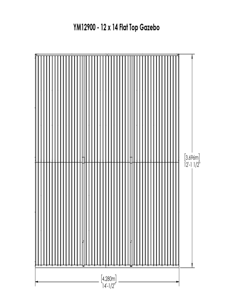 12x14 Flat Top Gazebo Specifications | PDF