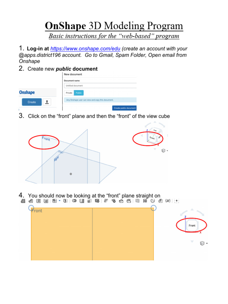 Onshape 3d Modeling Program Basics 2019 | PDF