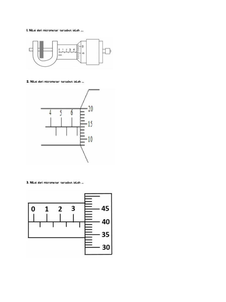 Latihan Soal Micrometer | PDF