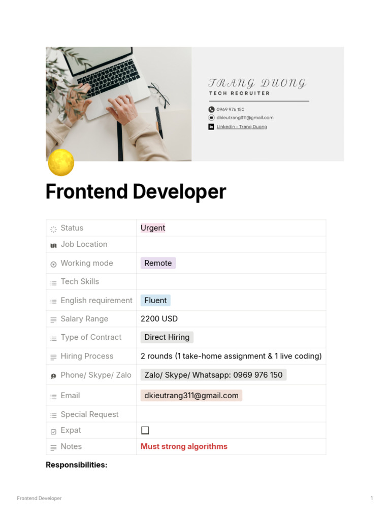 (REMOTE) Frontend Developer | PDF