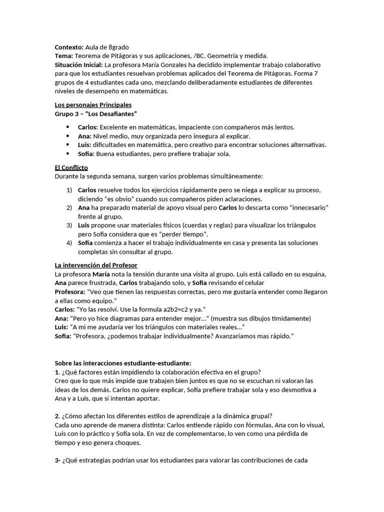 Trabajo en Clase 23-09-2025 | PDF | Aprendizaje | Matemáticas