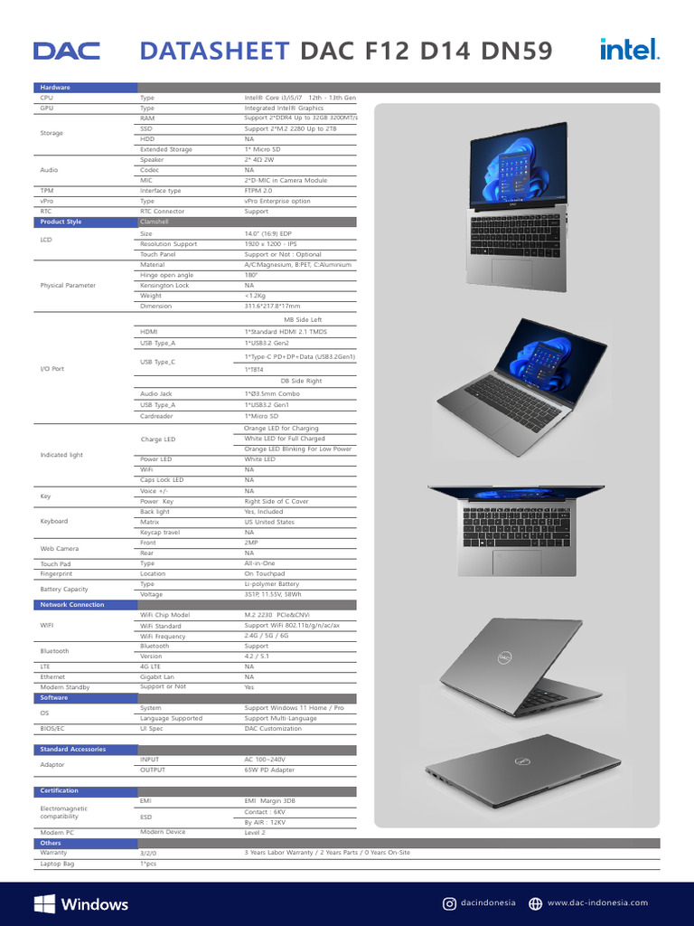 E-Datasheet DAC F1 D14 DN59 | PDF | Personal Computers | Computer Hardware
