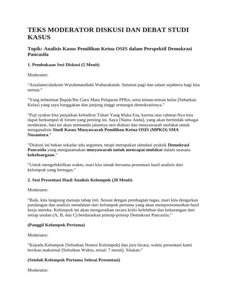 Teks Moderator | PDF