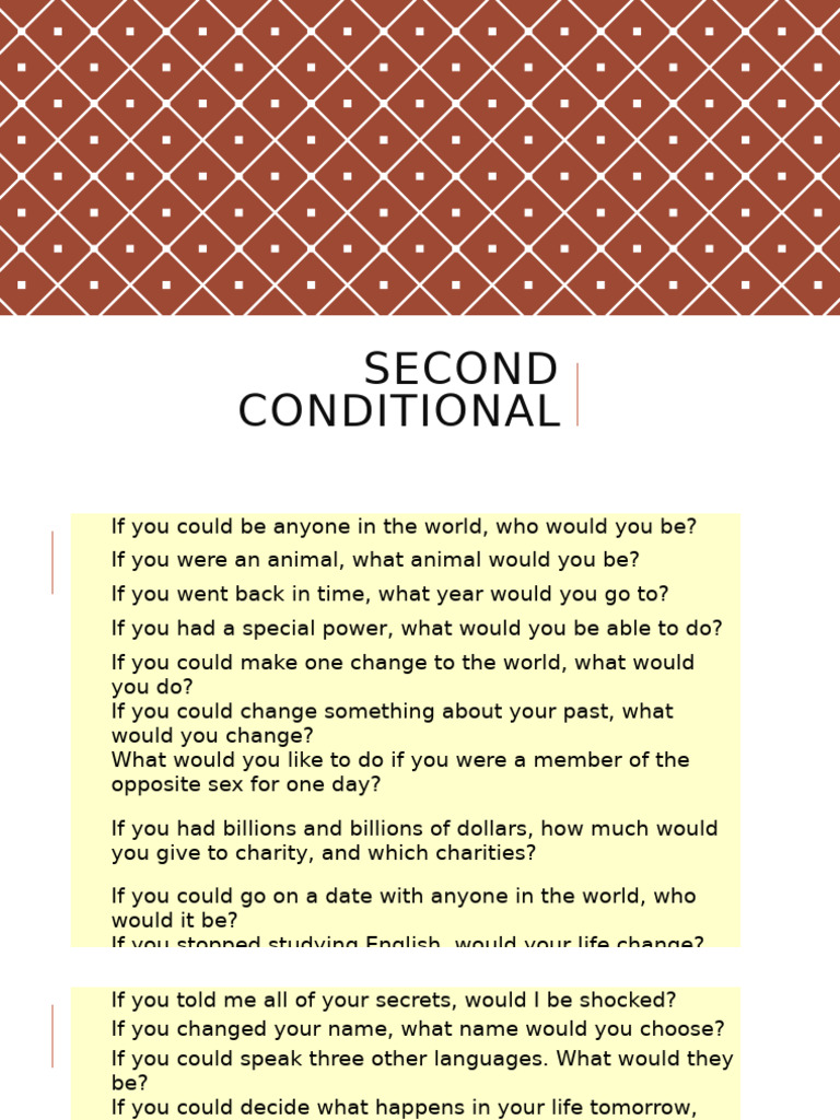 Second Conditional Presentation | PDF
