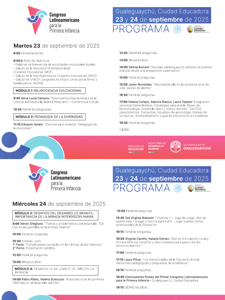 Programa Digital Congreso Primera Infancia | PDF