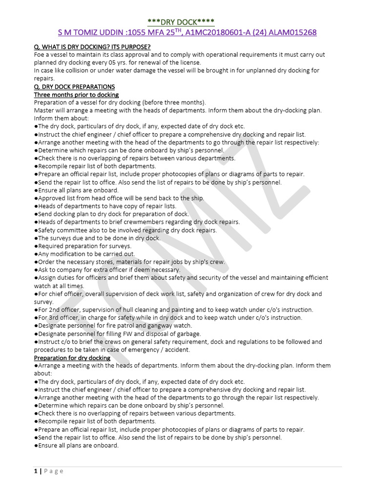23.dry Docking | PDF | Ships | Hull (Watercraft)
