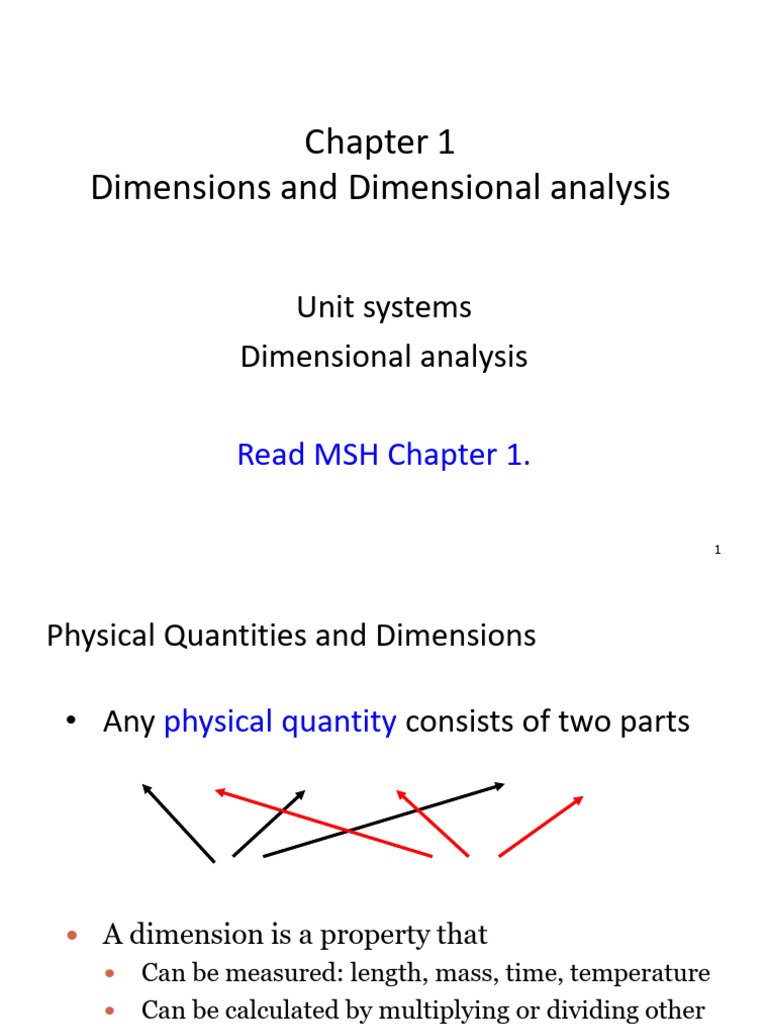 Chapter 1. Dimensions and Dimensional Analysis | PDF | Heat Transfer | Force