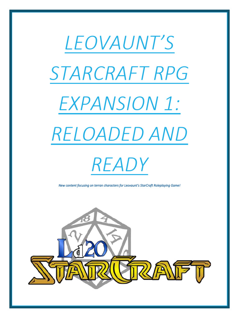 StarCraft Expansion 1 - Reloaded and Ready (3!20!24) | PDF