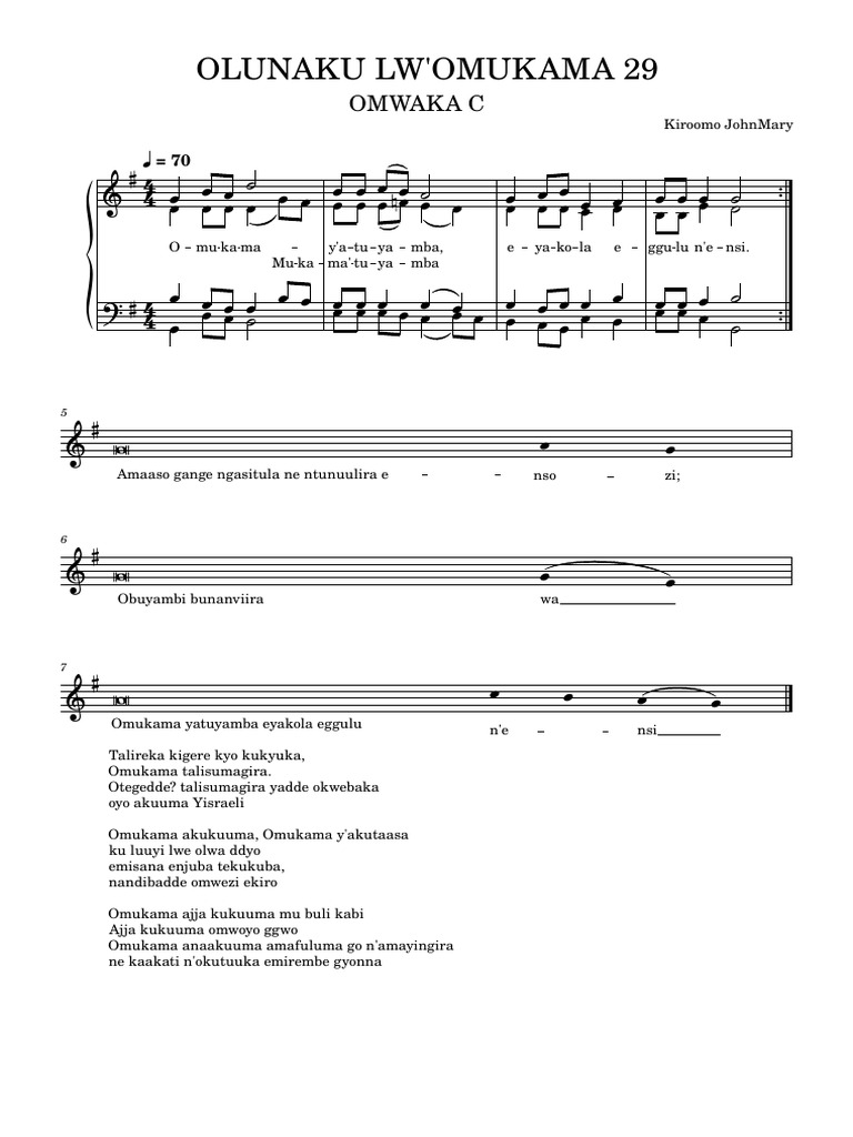 Olunaku Lw'Omukama 29 Omwaka C | PDF