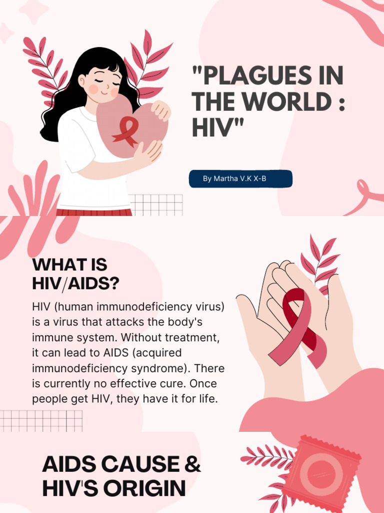 Red Pink Illustration HIV & Aids Awareness Presentation - 20251013 ...