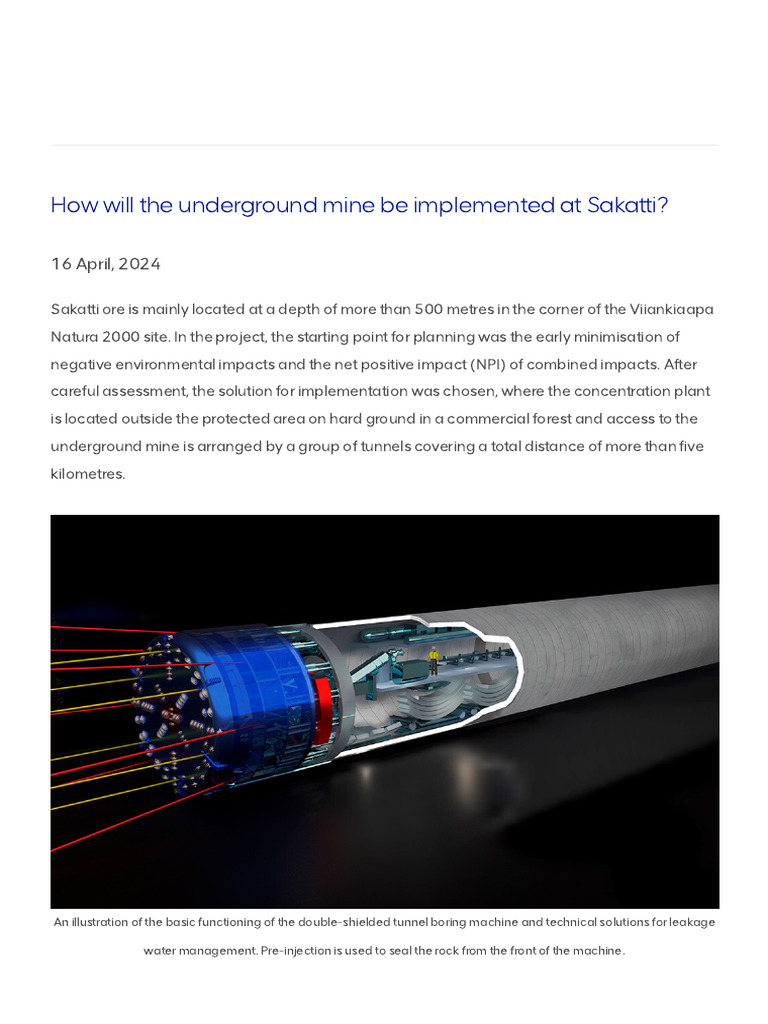 How Will The Underground Mine Be Implemented at Sakatti | PDF | Tunnel ...