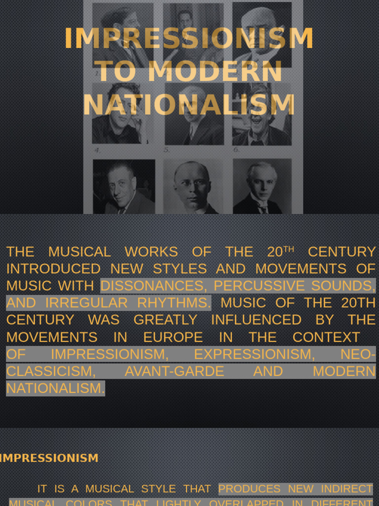 q1 Lesson 2 Impressionism To Modern Nationalism | PDF | Harmony ...