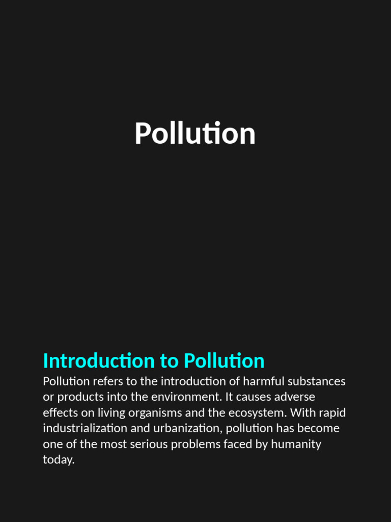 Pollution Presentation | PDF