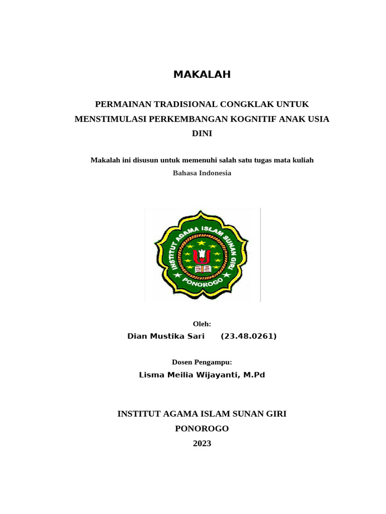 makalah gobag sodor | PDF